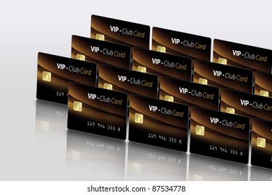 Modern Electronic Identification Card Reflection Stock Illustration ...