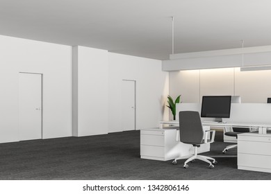 Modern Empty Office Interior Work Space Stock Illustration 1342806146 ...
