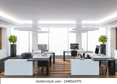 Modern Empty Office Interior Work Space Stock Illustration 1348563791
