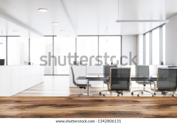 Modern Empty Office Interior Work Space Stock Illustration 1342806131 ...