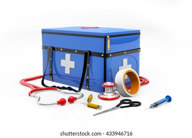 Modern First Aid Kit3d Render Stok İllüstrasyon 433946716 | Shutterstock
