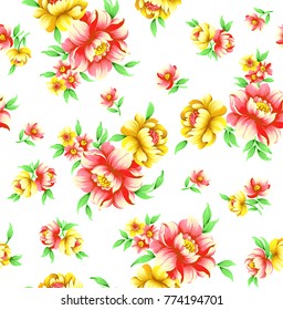 Modern Flower Pattern Stock Illustration 774194701