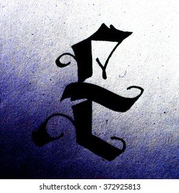 Modern Gothic Calligraphy Letter E Stock Illustration 372925813 ...