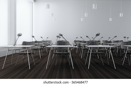 Modern Interior Design Classroom Render Stock Illustration 365468477 ...
