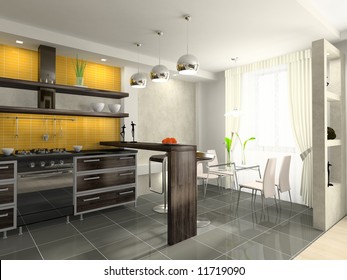 Modern Bright Clean Kitchen Interior Stainless Stock Photo (Edit Now ...