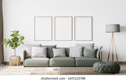 Modern Loft White Interior Space 3d Stock Illustration 1691123788