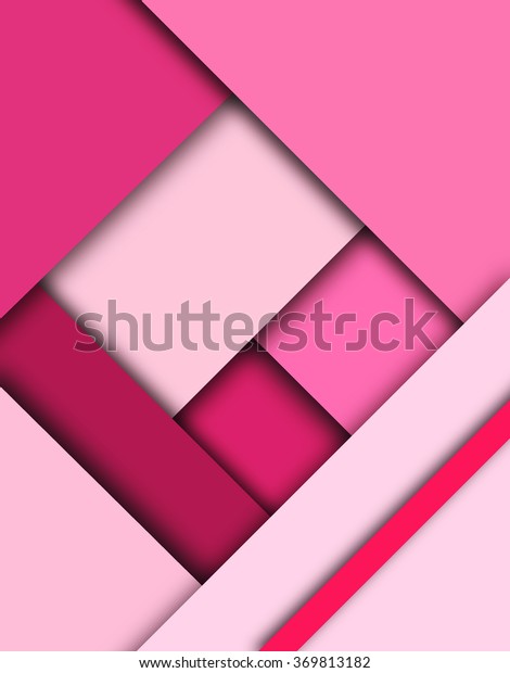 Modern material design elements. Pink bright palette abstract design ...