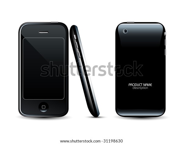 Modern Mobile Phone Front Back Side Stock Illustration 31198630