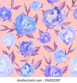 Modern Painted Roses Background Pattern Perfect Stock Illustration ...