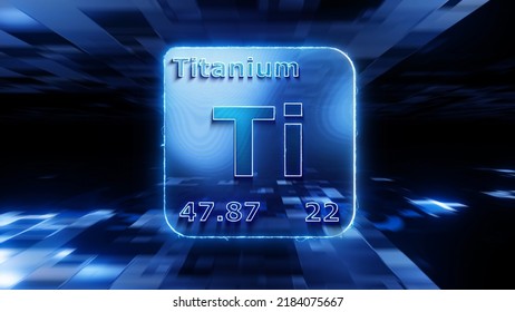 Modern Periodic Table Element Titanium 3d Stock Illustration 2184075667 ...