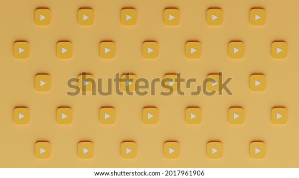 Modern Play Button Background Wallpaper Orange Stock Illustration ...