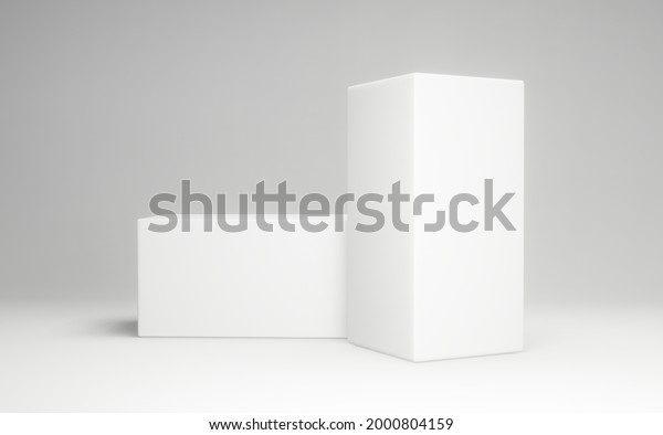 Modern Product Box Packaging Mockup 3d Stock Illustration 2000804159 ...