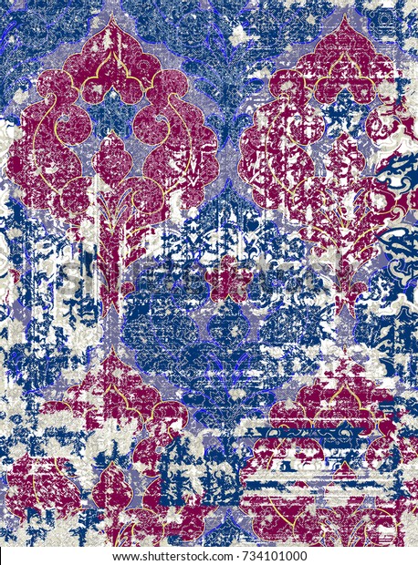 Modern Rug Pattern Stock Illustration 734101000 | Shutterstock