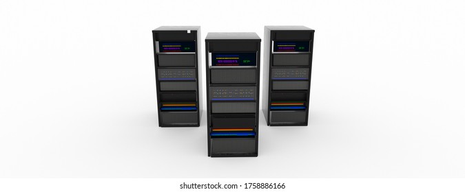 Modern Server Rack Server Rack Image Stock Illustration 1758886166 ...
