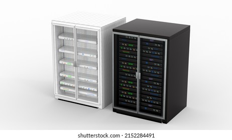 1,542 3d illustration server rack white background Images, Stock Photos ...