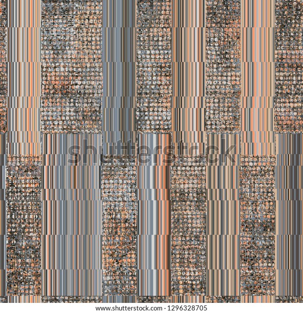 Modern Stripe Stripes Squares Patchwork On Stock Illustration 1296328705