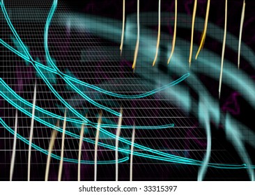 Modern Technical Digital Background Wires Grid: ilustración de stock ...