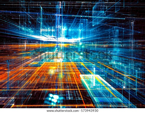 Modern Technology Background Light Effects Abstract Stock Illustration ...