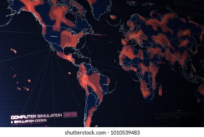 Modern Technology World Map Concept 3d Stock Illustration 1010539483 ...