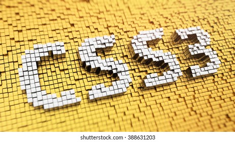 Modern Version Css Pixelated Acronym Css3: ilustrações stock 388631203 ...