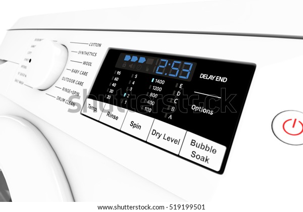 Modern Washing Machine Control Panel Extreme Stock Illustration 519199501
