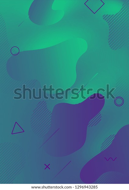 Modern Wavy Shape Background Trendy Design Stock Illustration ...