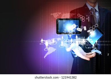Modern Wireless Technology Illustration Computer Device Stock ...