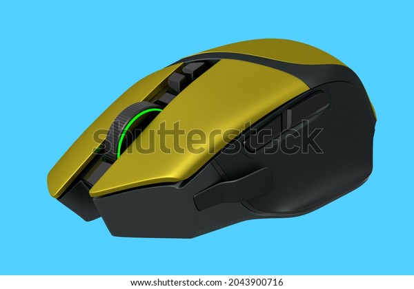 Modern Yellow Wireless Gaming Computer Mouse Stock Illustration ...