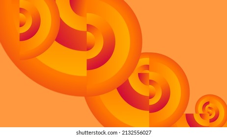Modifiedcircle Geometry Background Yellow Orange Color Stock ...