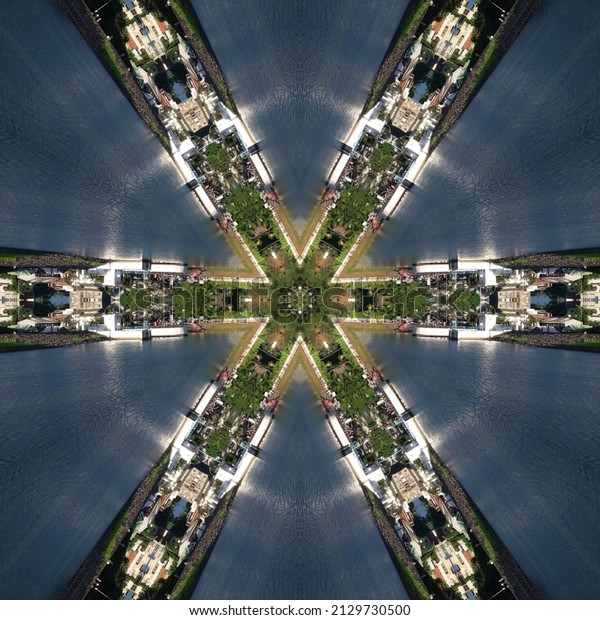 Modify Mirror Image Unique Dimension Art Stock Illustration 2129730500 ...