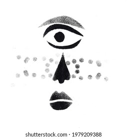 Modular Faces Drawn Stencil Stock Illustration 1979209388 | Shutterstock