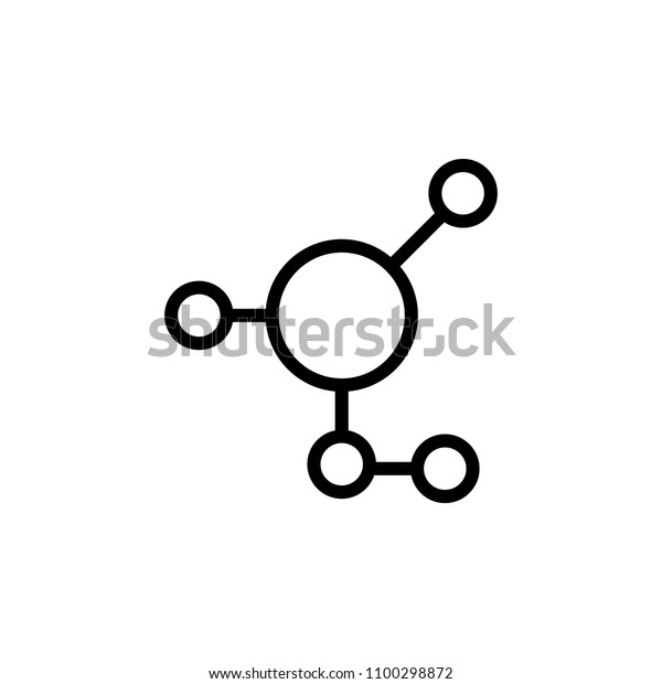 Molecular Compound Icon Element Science Icon Stock Illustration 1100298872