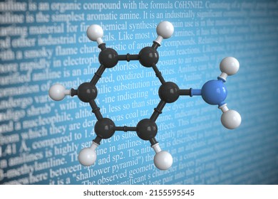 Molecular Model Aniline 3d Rendering Stock Illustration 2155595545 ...