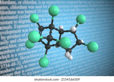 Molecular Model Chlordane 3d Rendering Stock Illustration 2154166509 ...