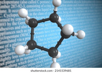 Molecular Model Cyclopentane 3d Rendering Stock Illustration 2141539681 ...