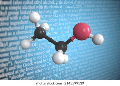 Molecular Model Ethanol 3d Rendering Stock Illustration 2145599139 ...