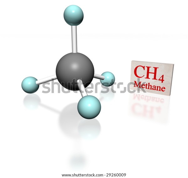 Molecular Model Methane Label On White Stock Illustration 29260009