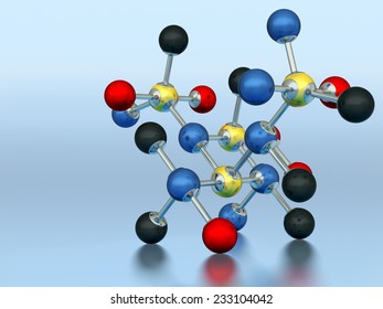Molecular Model Represents Molecules Their Processes 스톡 일러스트 233104042 ...