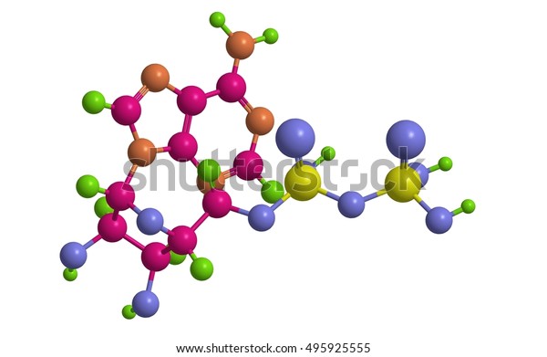 Molecular Structure Adenosine Diphosphate Adp 3d Stock Illustration ...