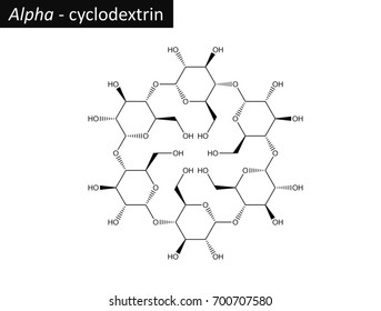 Molecular Structure Alpha Cyclodextrin 6membered Sugar 库存插图 700707580 ...