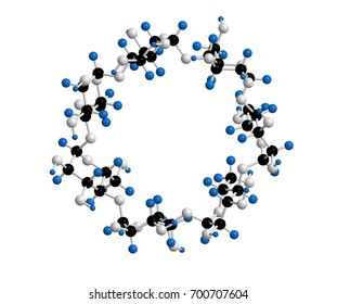 Molecular Structure Beta Cyclodextrin 7 Membered Stock Illustration ...