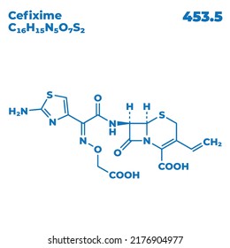 Molecular Structure Cefixime Stock Illustration 2176904977 | Shutterstock