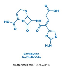 Molecular Structure Ceftibuten Stock Illustration 2176598445 | Shutterstock