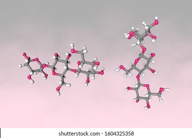 Molecular Structure Dextrin Maltodextrin Atoms Represented Stock ...