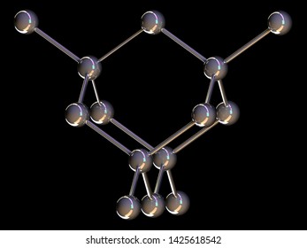 Molecular Structure Diamond 3d Render Atomic Stock Illustration ...