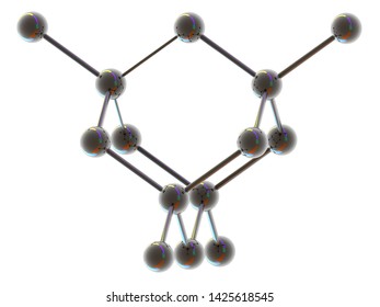 Molecular Structure Diamond 3d Render Atomic Stock Illustration ...