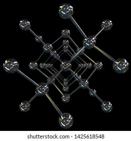Molecular Structure Diamond 3d Render Atomic Stock Illustration ...
