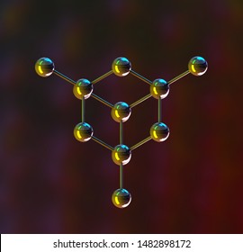 Molecular Structure Diamond 3d Render Atomic Stock Illustration ...