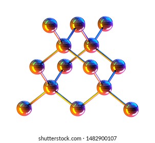 Molecular Structure Diamond 3d Render Atomic Stok İllüstrasyon 1482900521