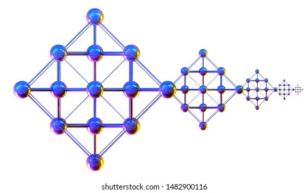 Molecular Structure Diamond 3d Render Atomic Stock Illustration ...